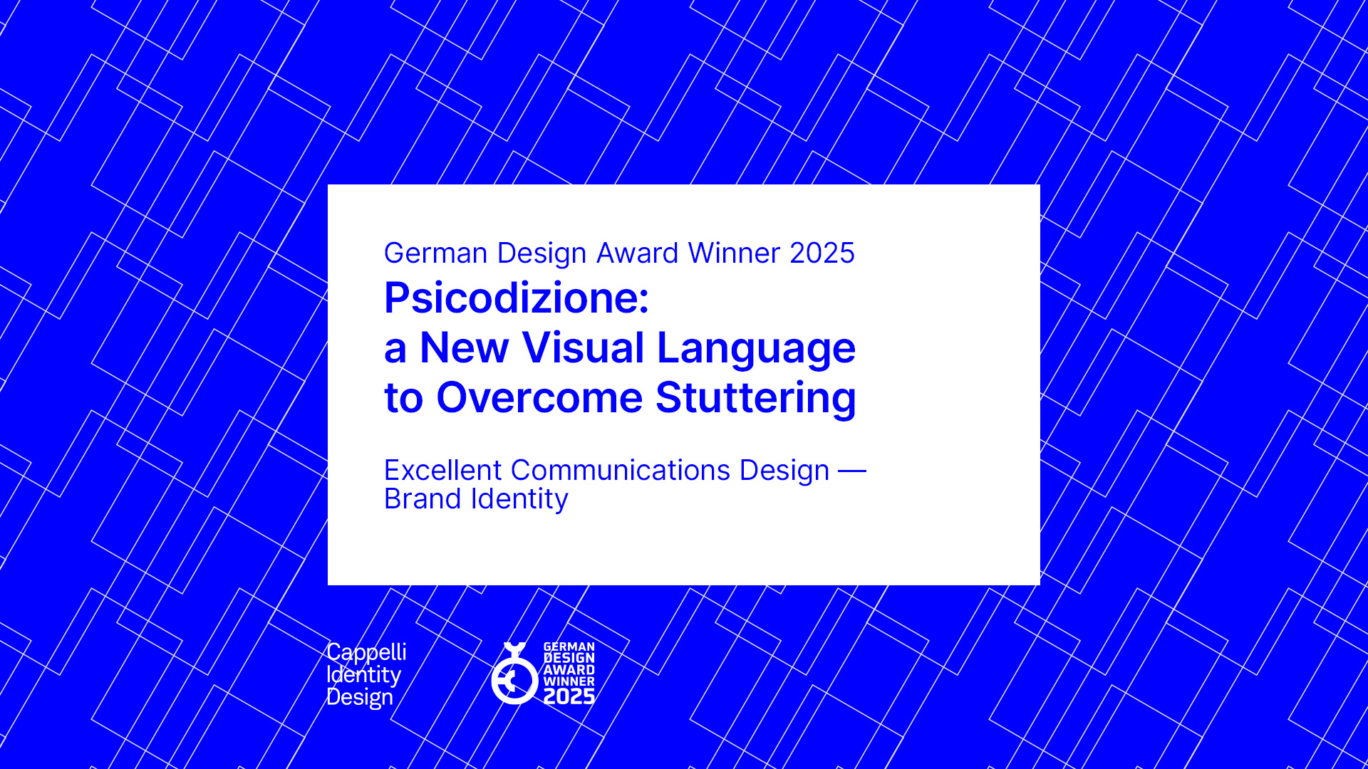 Cappelli Identity Design premiata ai German Design Award 2025 ...